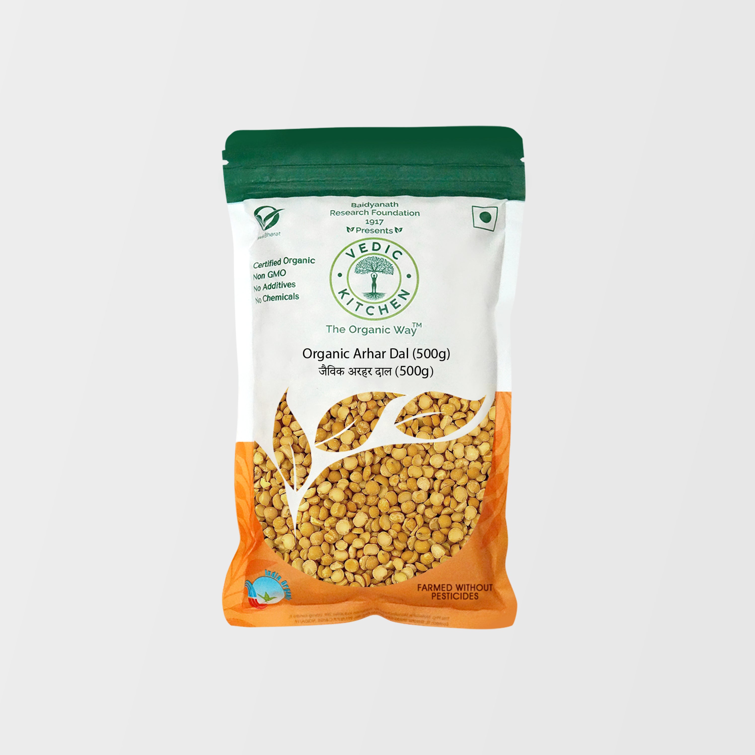 Organic Arhar Dal (Toor Dal) 500g - Protein-Rich for Delicious Curries