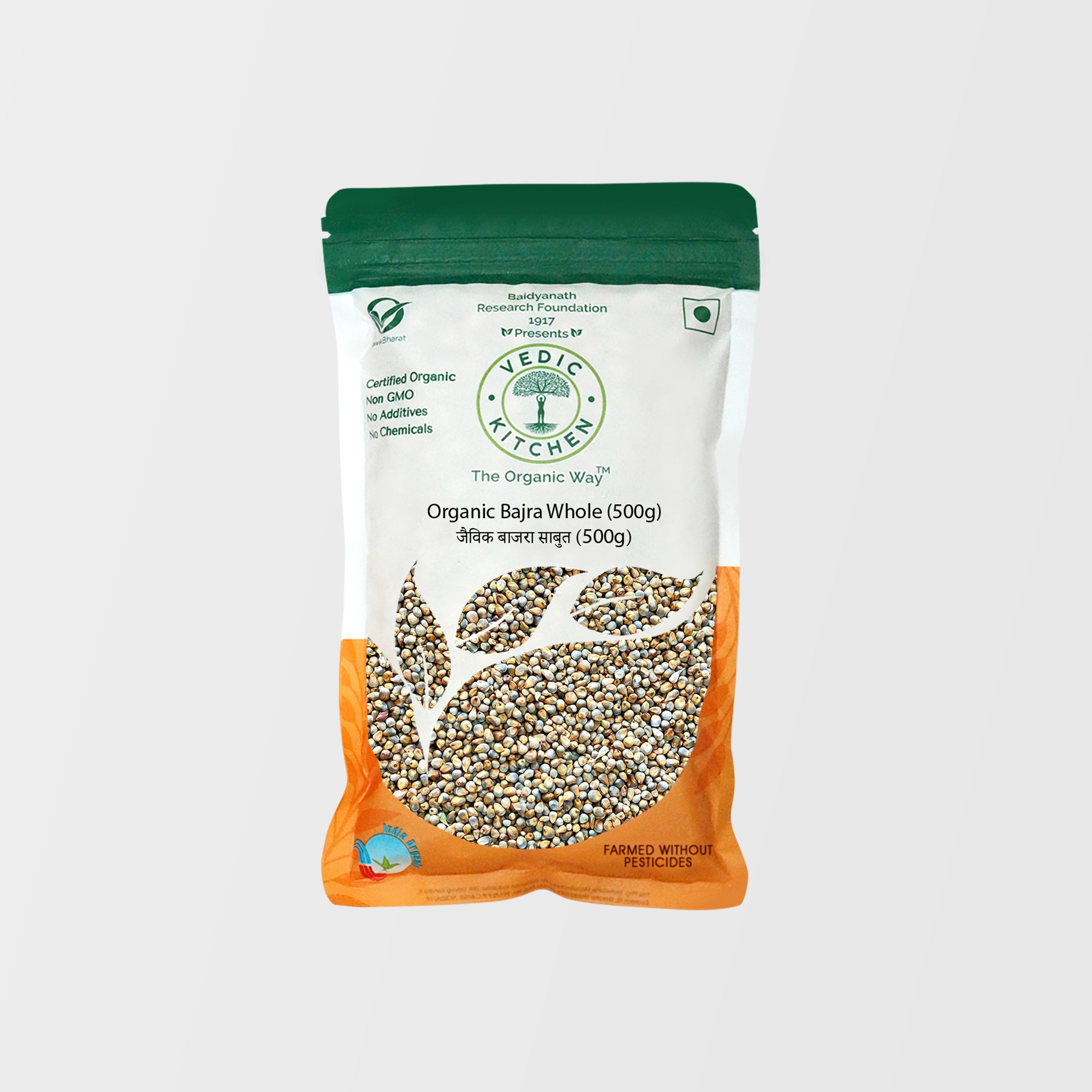 Organic Bajra Whole (500g) - Vedic Kitchen