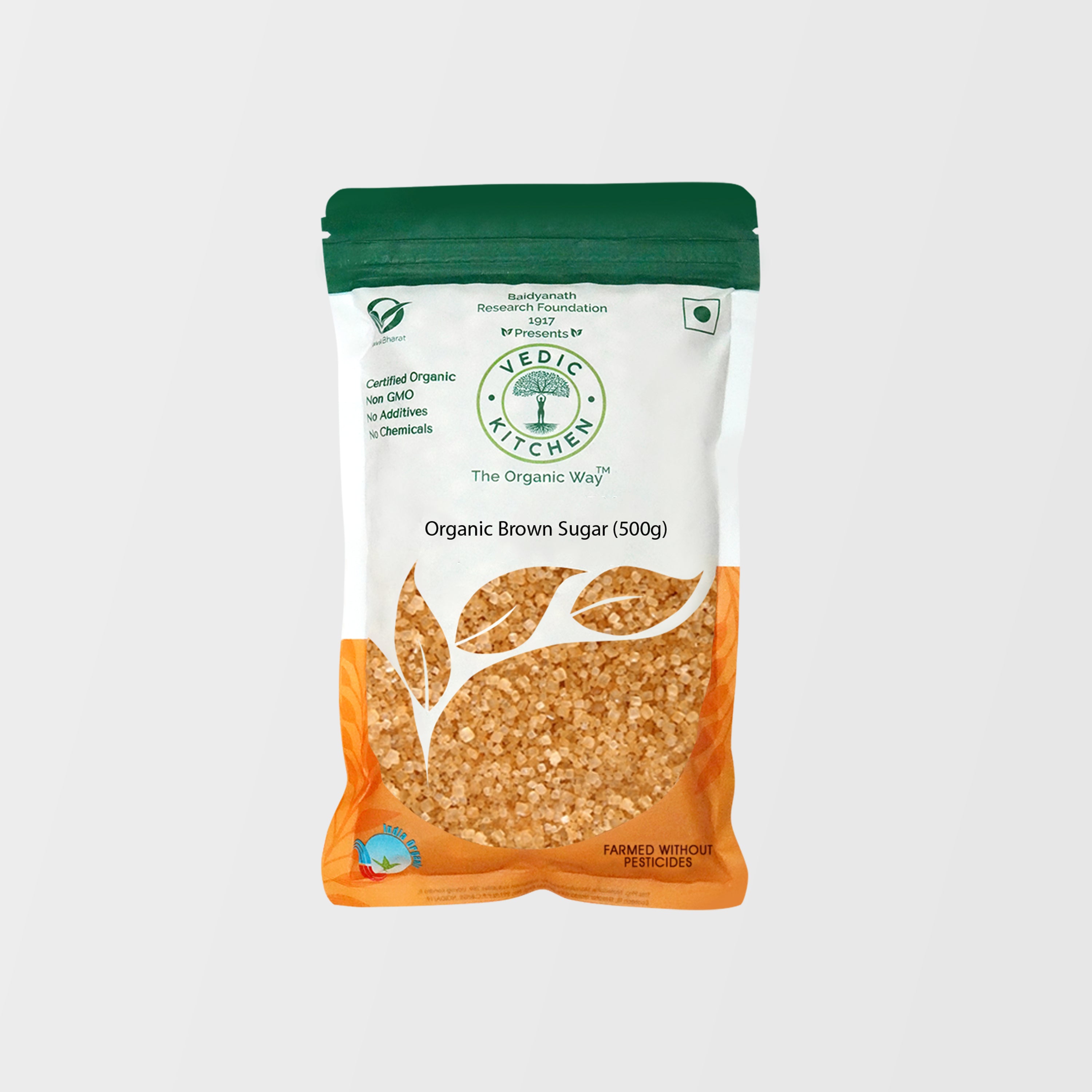 Organic Brown Sugar (500g) - Unrefined Sweetener for Rich Flavor